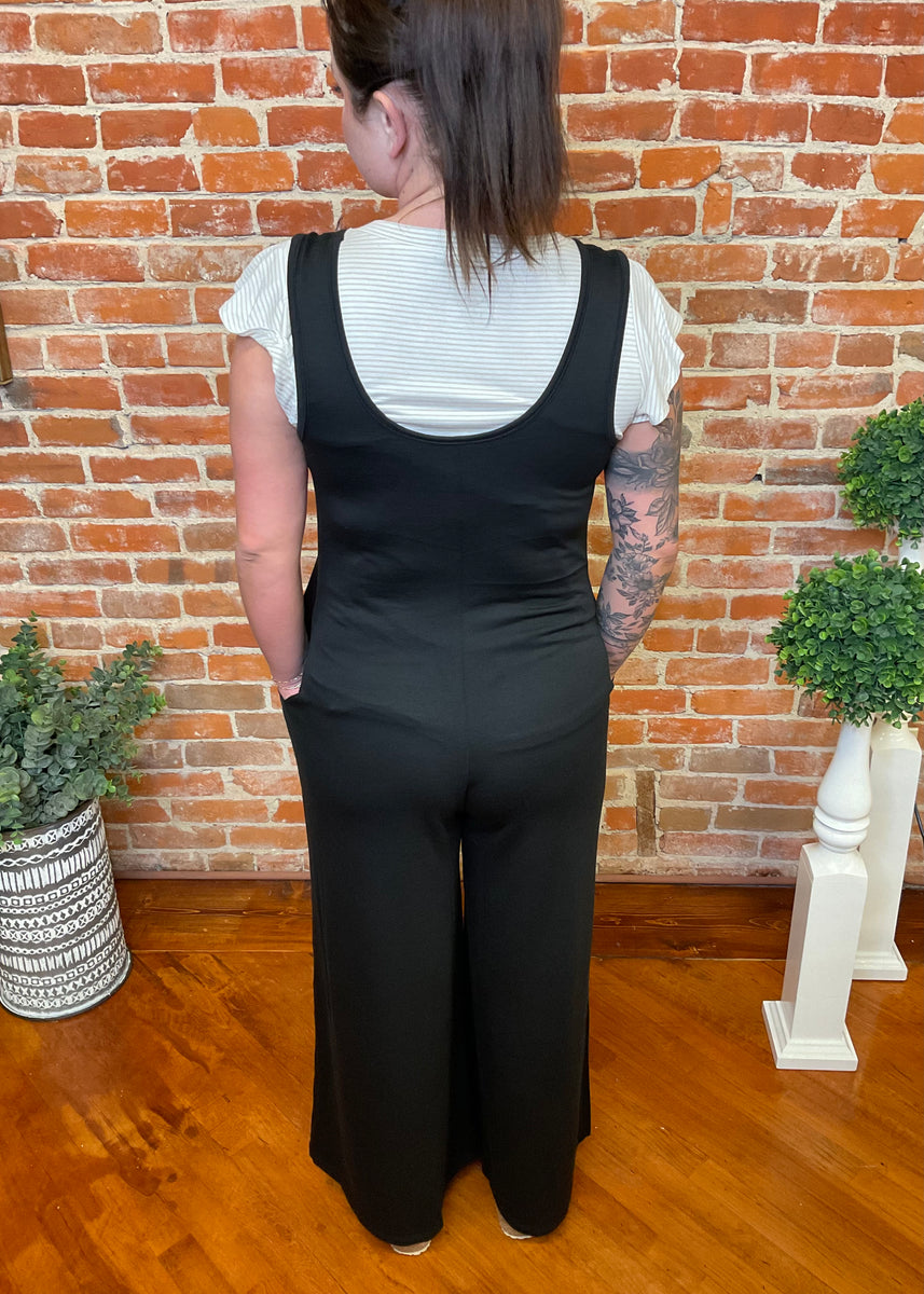 Black Wide Leg Jumpsuit – Brick Road Boutique